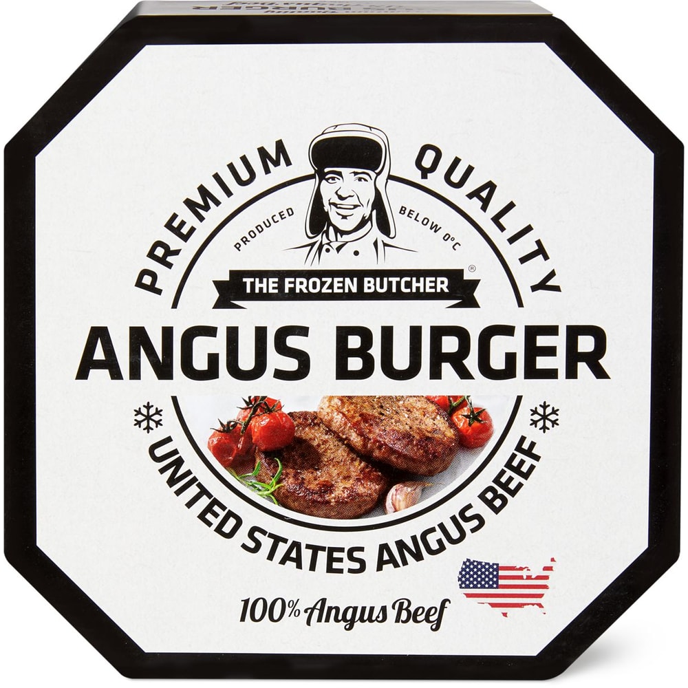 The Frozen Butcher Premium Quality · Angus Burger • Migros