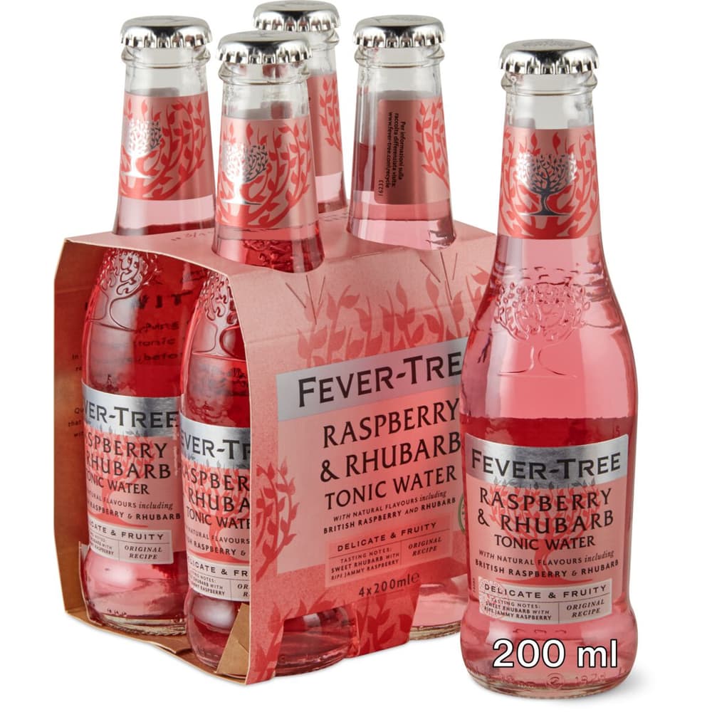 Fever Tree Raspberry & Rhubarb Tonic · Carbonated lemonade • Migros