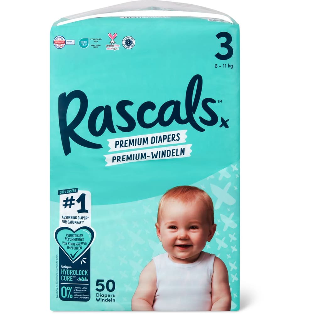 Rascal+Friends Premium · Diapers · size 3, 6-11kg • Migros