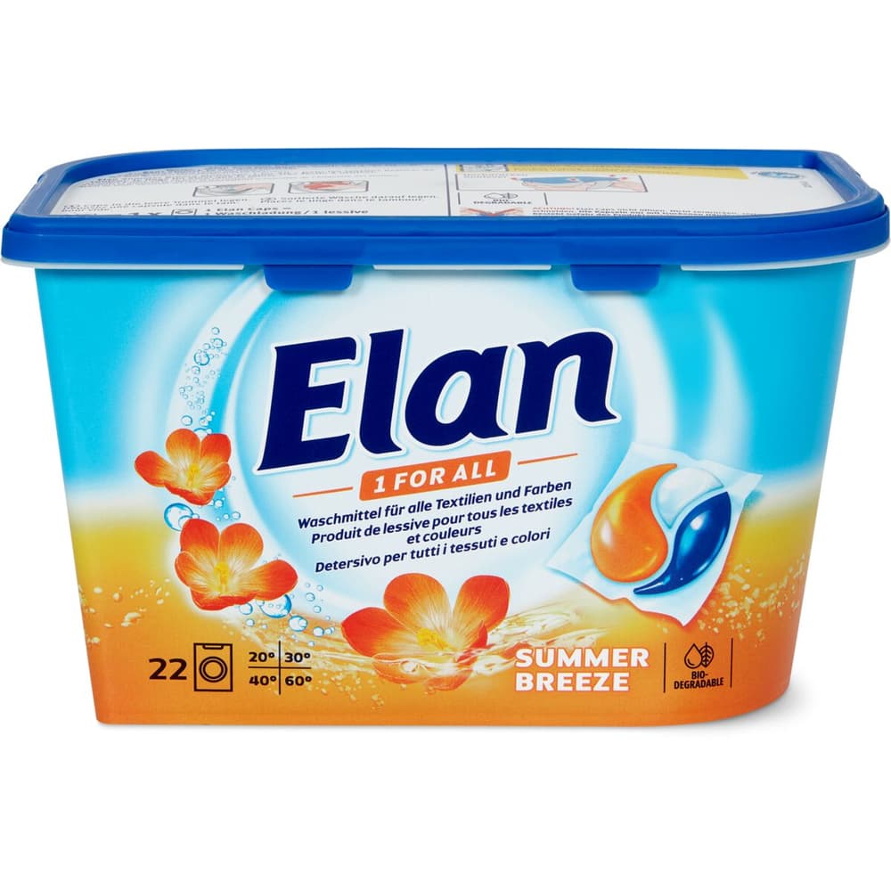 Elan · Capsule detergent · 22 wash cycles, Summer Breeze • Migros