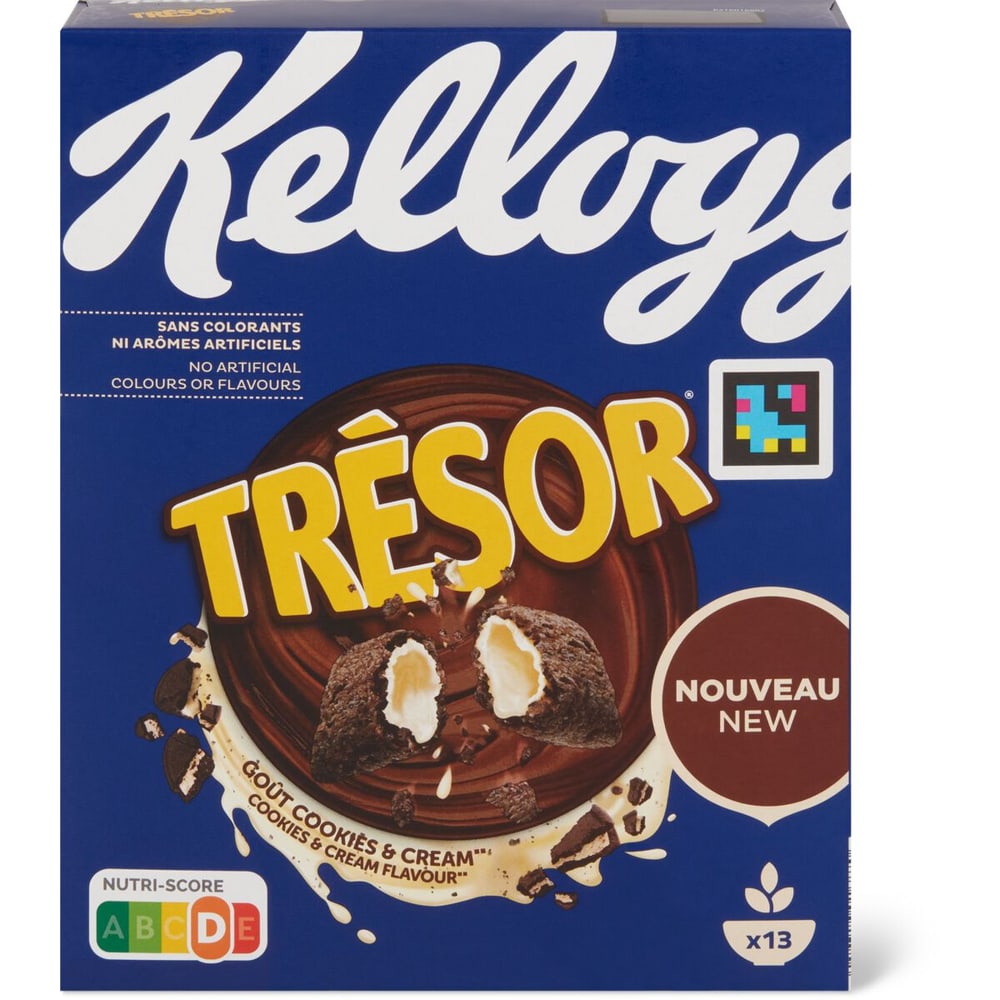 Kellogg's Tresor · Crunchy cereal pillow · Cookies & Cream • Migros