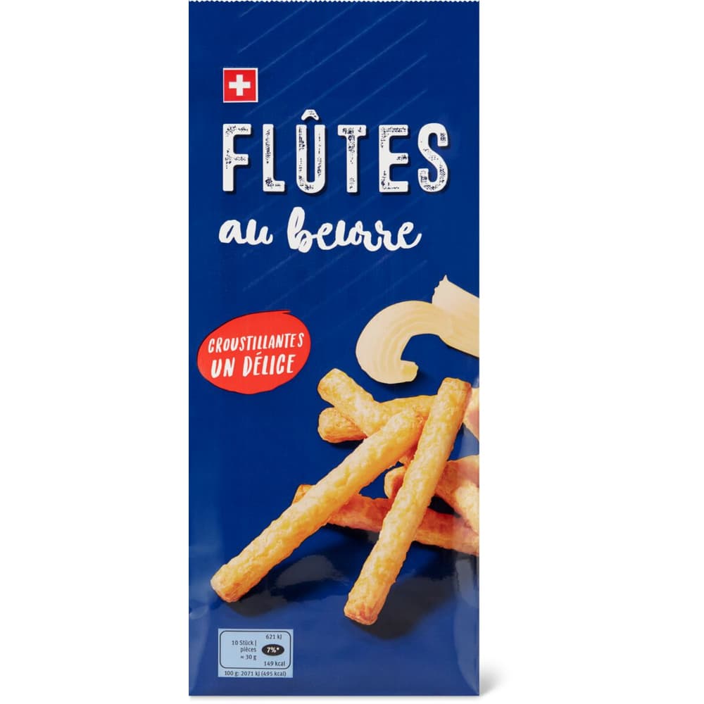 Flûtes with butter · Deliciously crispy • Migros