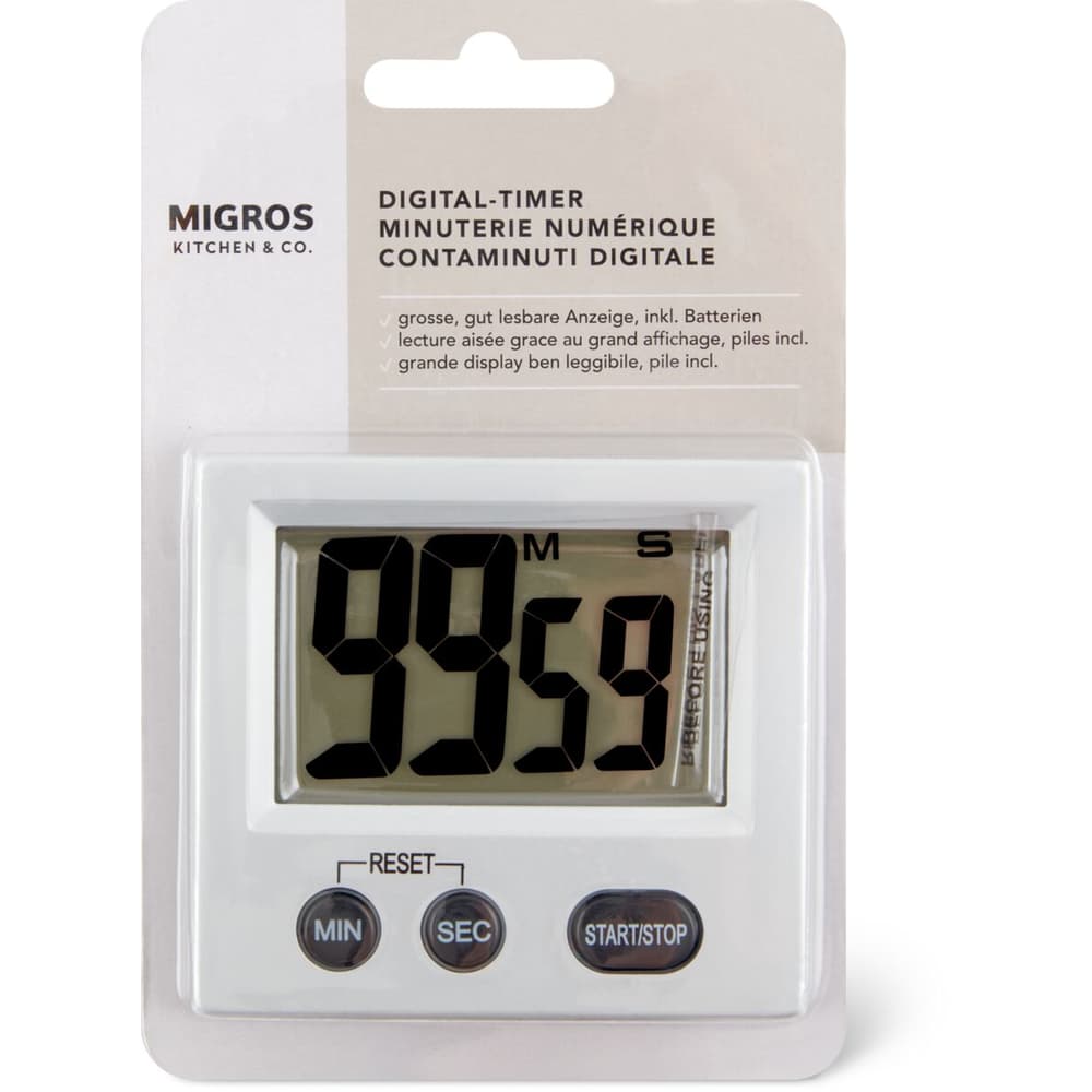 MIGROS KITCHEN & CO. · Digital-timer silver • Migros