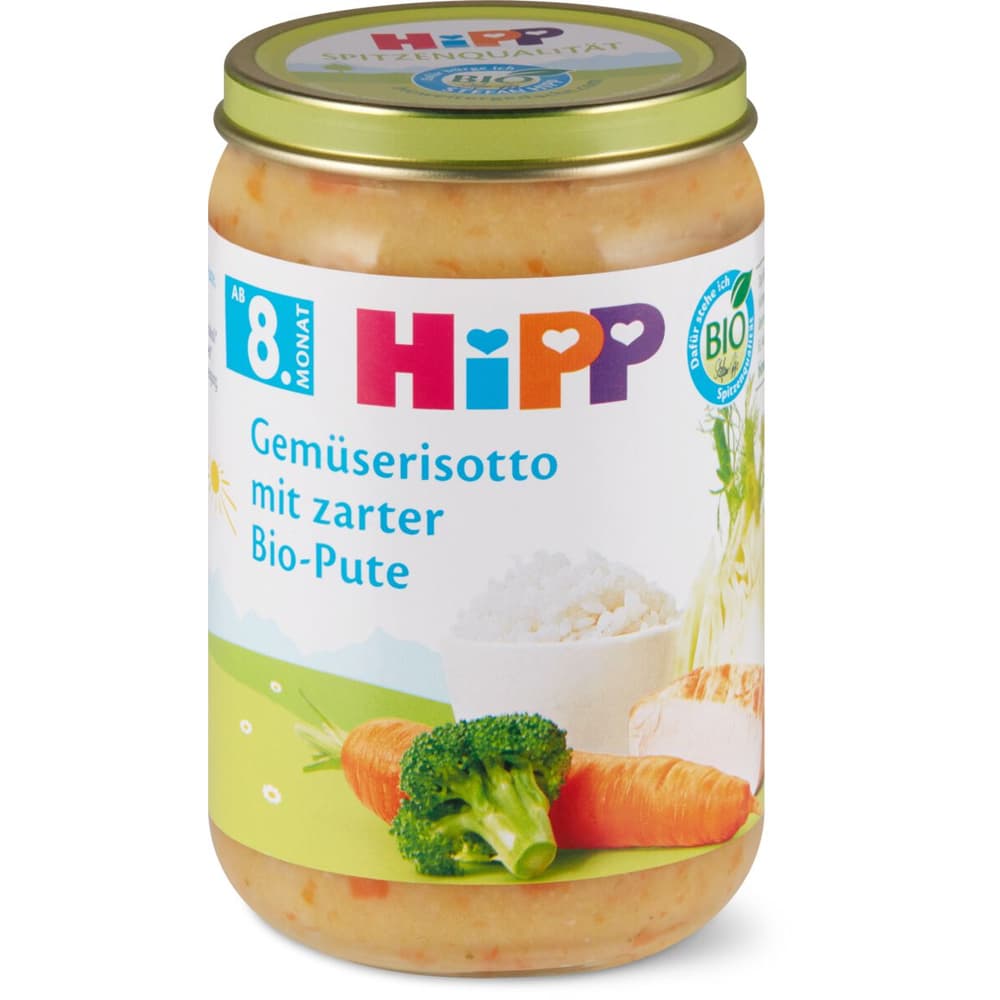 HiPP Bio · Babygläschen Gemüserisotto mit Pute · Ab 8 Monaten • Migros