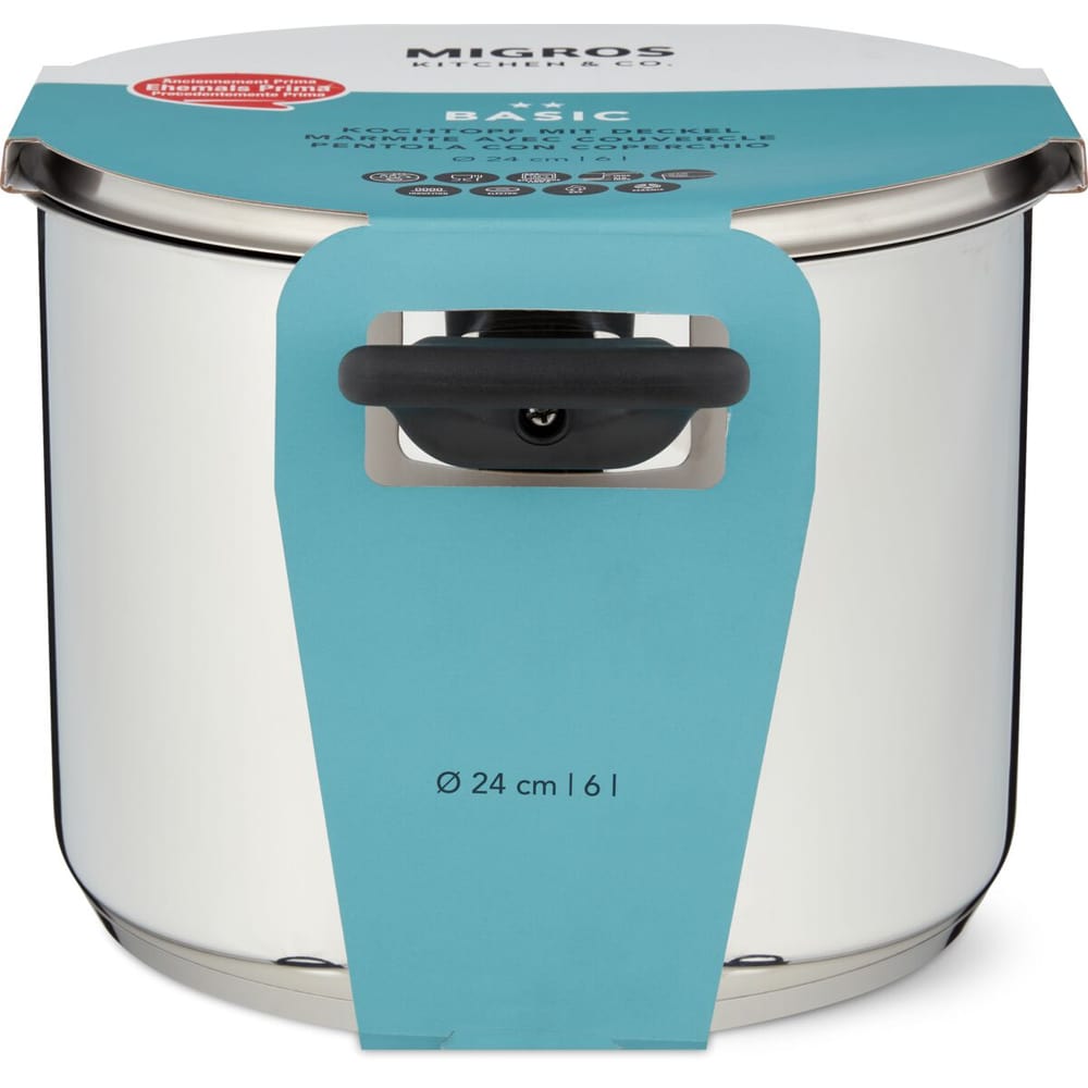 Migros Kitchen & Co. Basic · Kochtopf mit Deckel · ø 24cm, 6l • Migros
