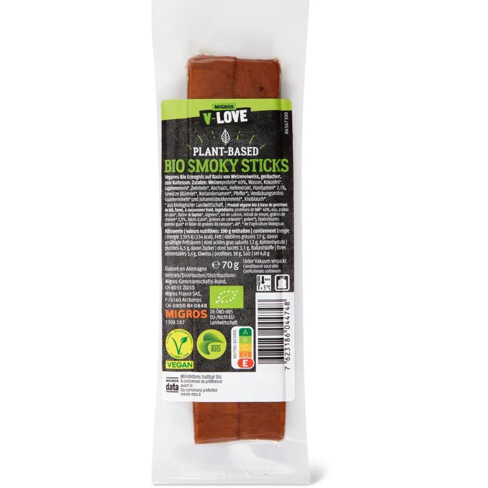 V-Love · V-Love Bio Smoky Sticks • Migros