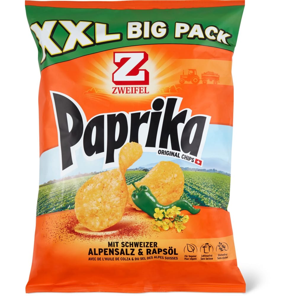 Zweifel Big Pack · Chips · Paprika • Migros