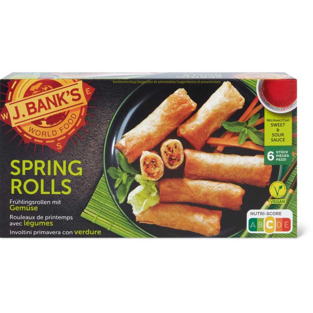 J.Bank's · spring rolls: · with vegetables and sweet &sour sauce - 6 ...