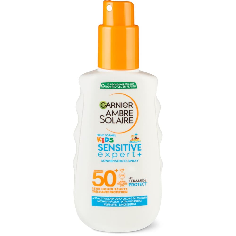 Garnier Ambre Solaire · Spray solaire · FPS 50+, Kids, Sensitive Expert + • Migros