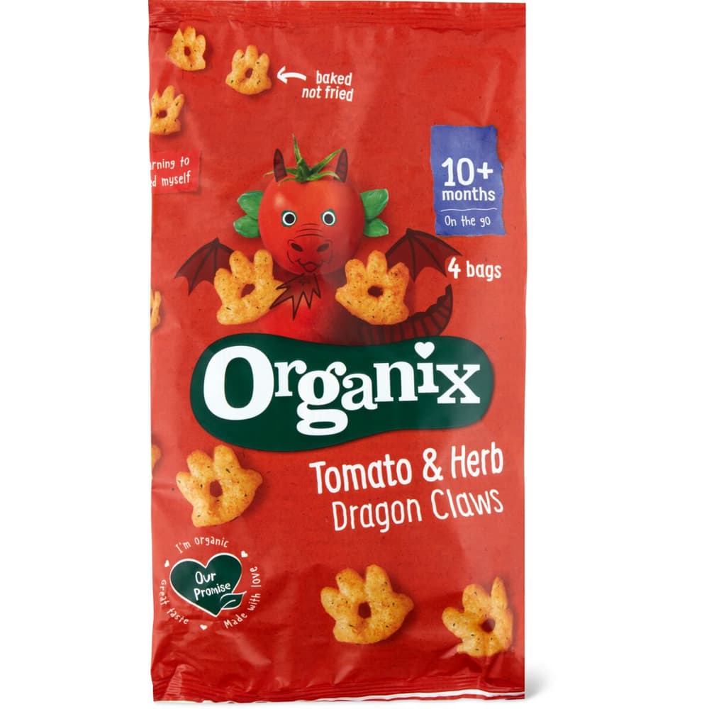 Organix · Maïs biologique soufflé pour bébé · Bio - Tomate et herbes ...