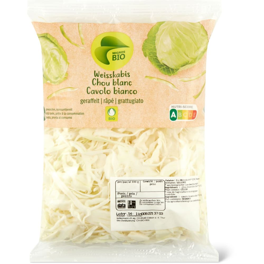 Migros Bio Weisskohl Geraffelt Migros Migros Bio Weisskohl Geraffelt Migros