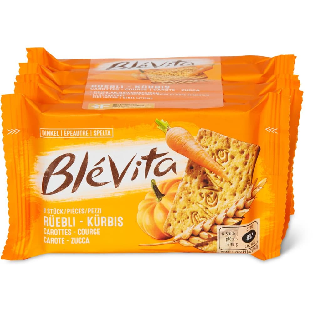 Blévita · Spelt biscuits · Carrot pumpkin • Migros