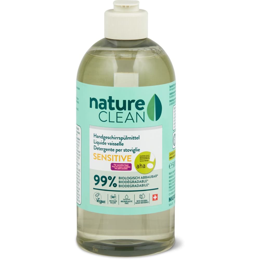 Nature Clean Sensitive aha! · Washing-up liquid • Migros