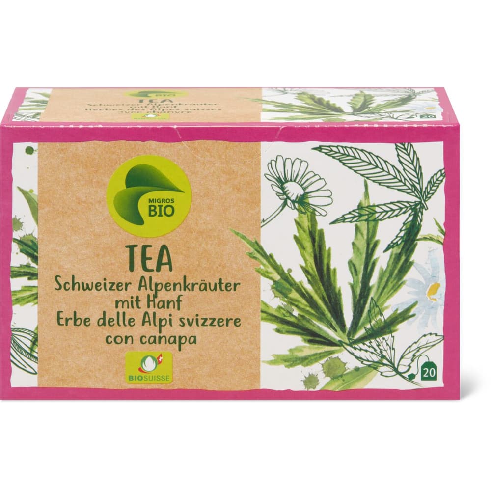 Migros Bio · Organic alpine herbal tea · with hemp • Migros