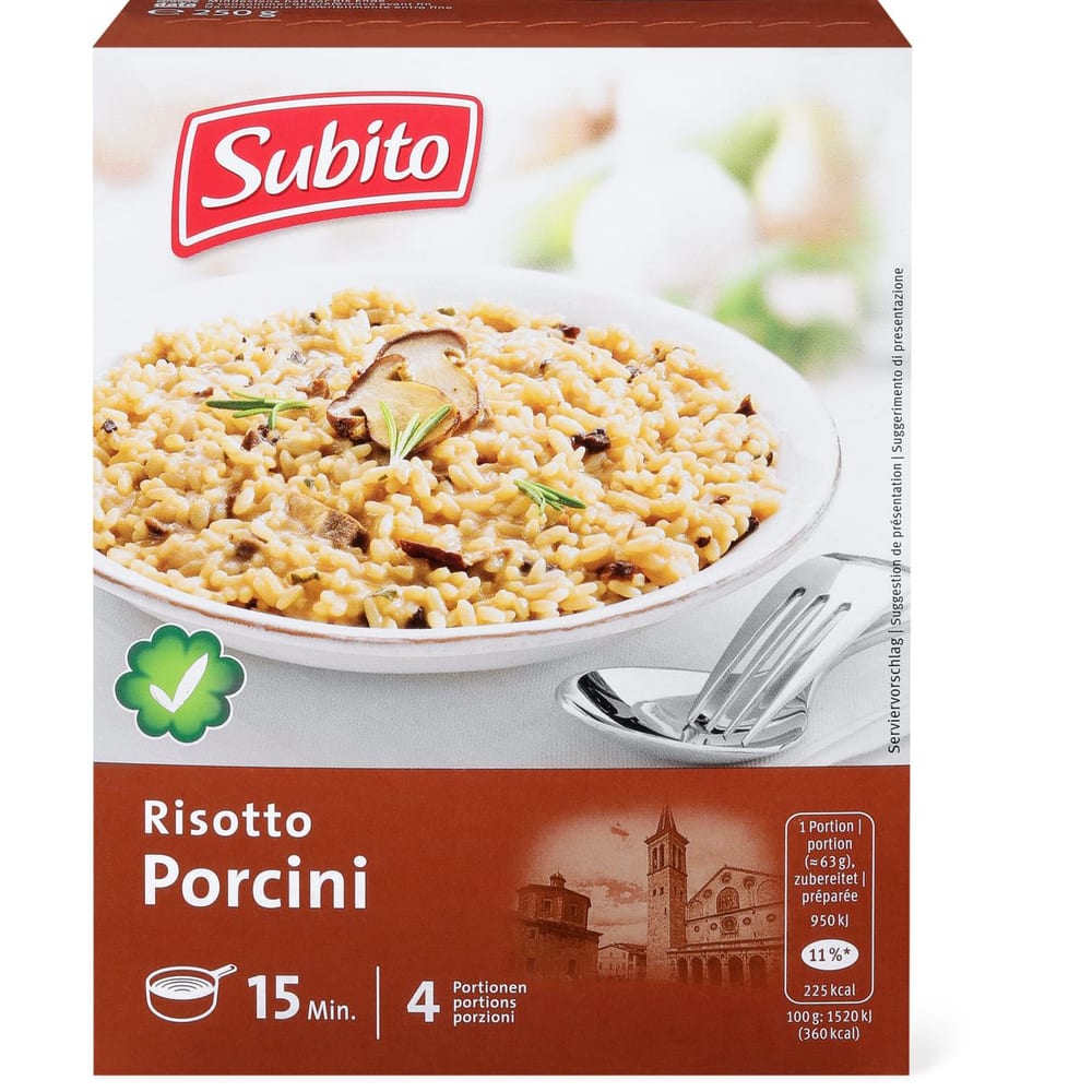 Subito Risotto · Risotto mit Steinpilzen · Vegetarisch • Migros