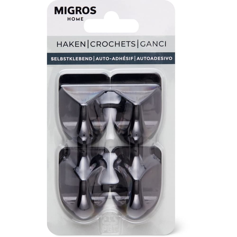 MIGROS HOME · MHOME Petits crochets, noir • Migros