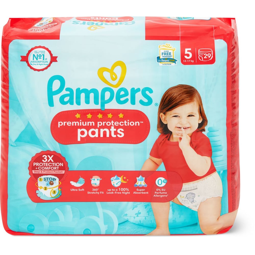 Pampers Premium Protection · Pants · Grösse 5 12 17kg • Migros