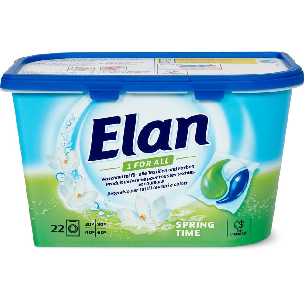 Elan · Capsule detergent · 22 wash cycles, Spring Time • Migros Online