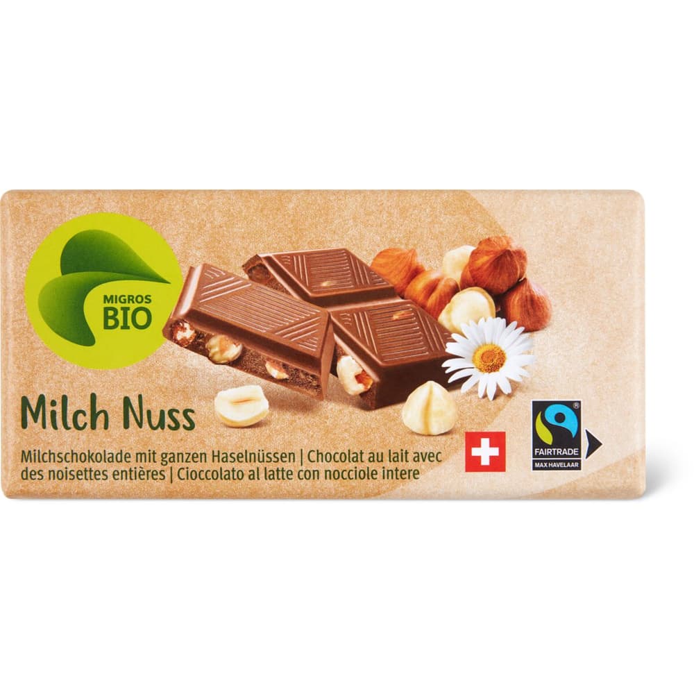 Migros Bio Fairtrade · Tafelschokolade · Milchschokolade mit ...