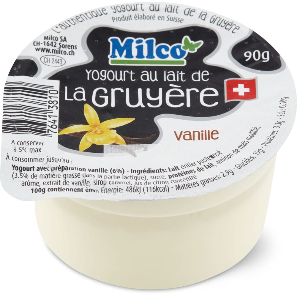 Yogurt lait Gruyère vanille • Migros