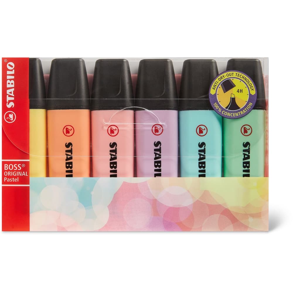 Stabilo Boss Original Pastel · Highlighter set · 2mm / 5mm, yellow ...