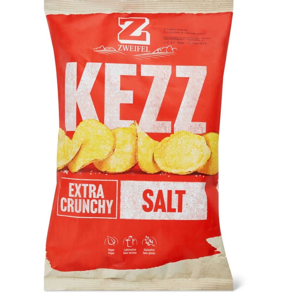 Zweifel Kezz · Chips anglaises · Sel • Migros