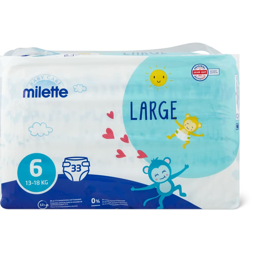 Milette Baby Care · Diapers · size 6, 13-18kg • Migros