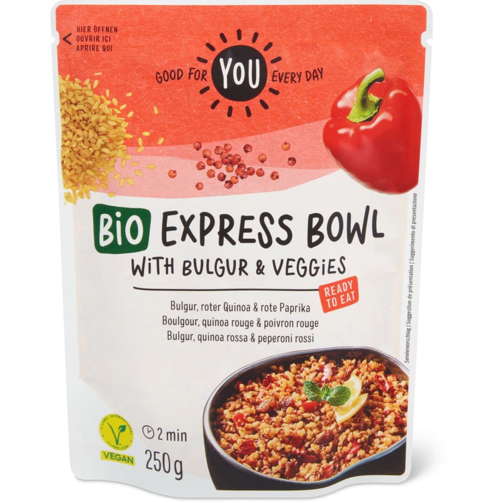 You Bio · Bulgur und Gemüse express bowl • Migros