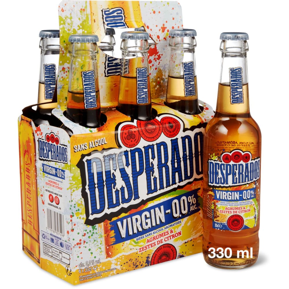 Desperados Virgin 0.0% · Birra aromatizzata · senza alcol • Migros Online