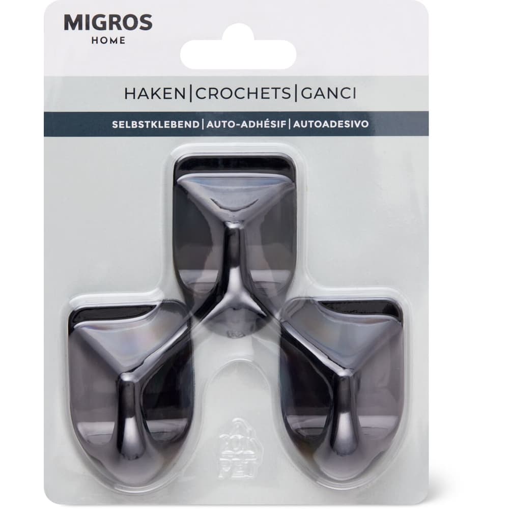 MIGROS HOME · MHOME Grand crochets, noir • Migros