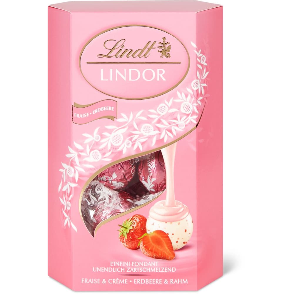 Lindt Lindor · Kugel · Erdbeere & Rahm • Migros