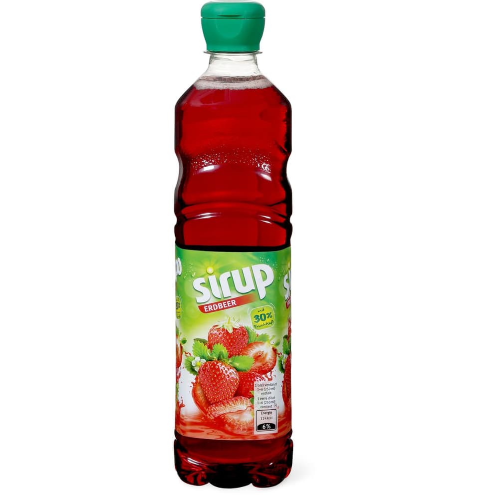 Sirup · Sirop · fraise 30% avec arôme • Migros