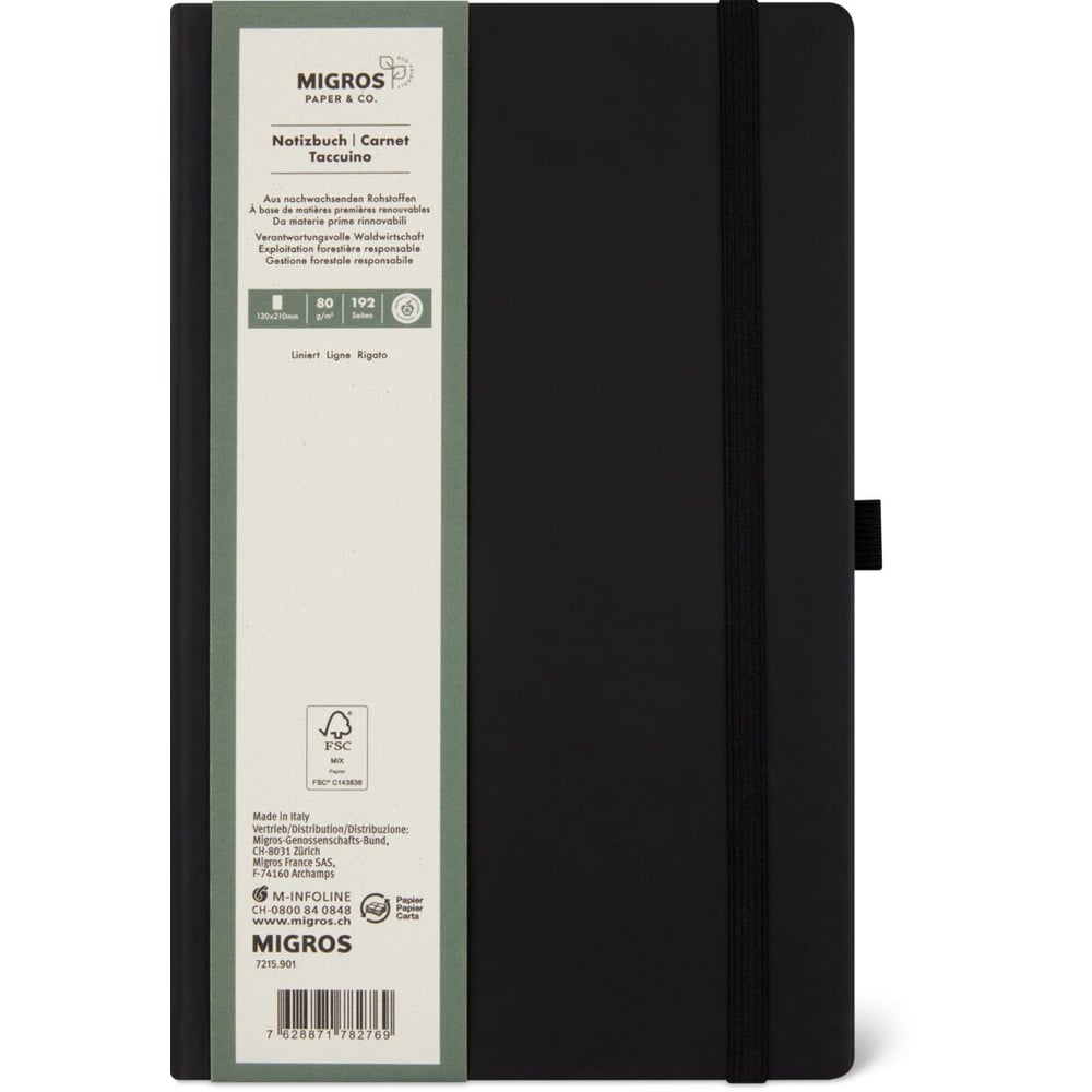 Carnet 13.5x21.5 Appeel, ligné • Migros