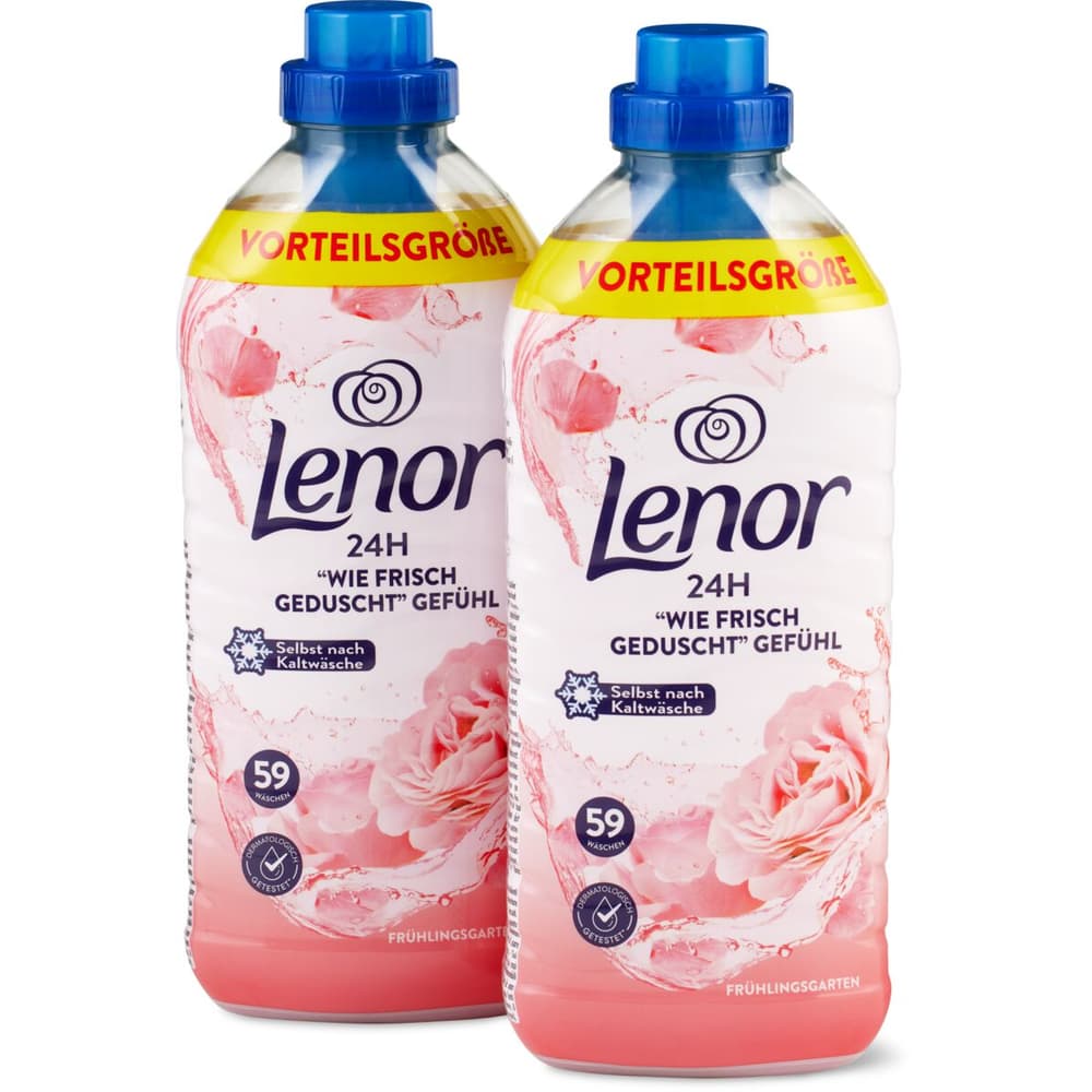 Lenor · Fabric softener · 2 x 59 wash cycles, Spring garden • Migros