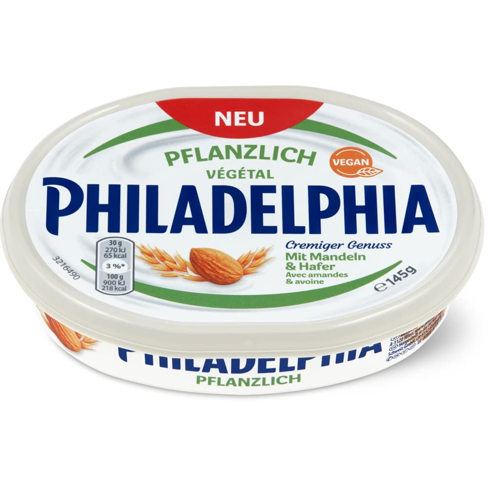 Philadelphia · Plant-based spreadable speciality · with almonds and ...