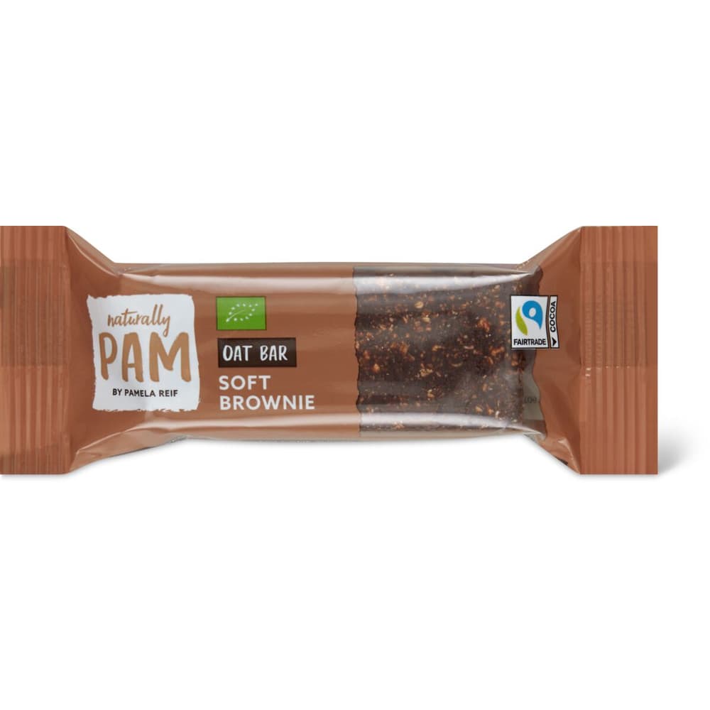 Kaufen PAM · Bio Getreideriegel Haferflocken · Brownie • Migros