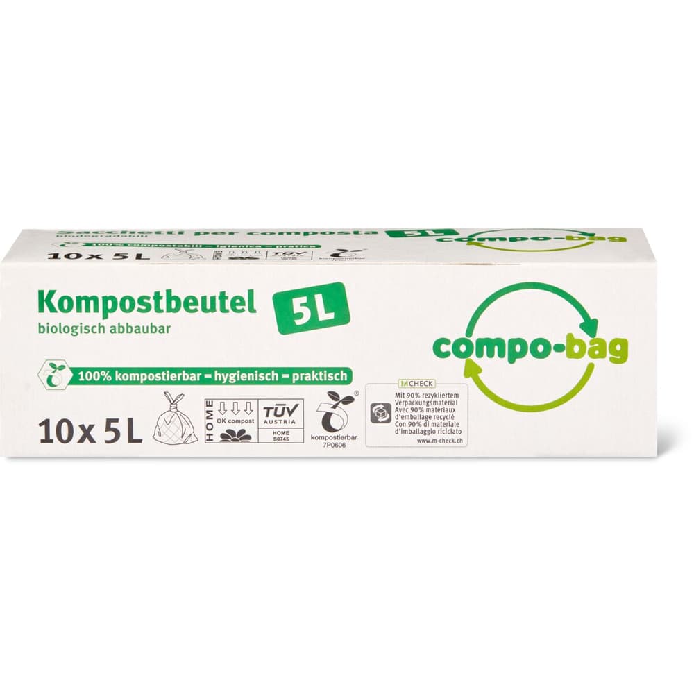 Compo-bag · Biodegradable compost bags • Migros
