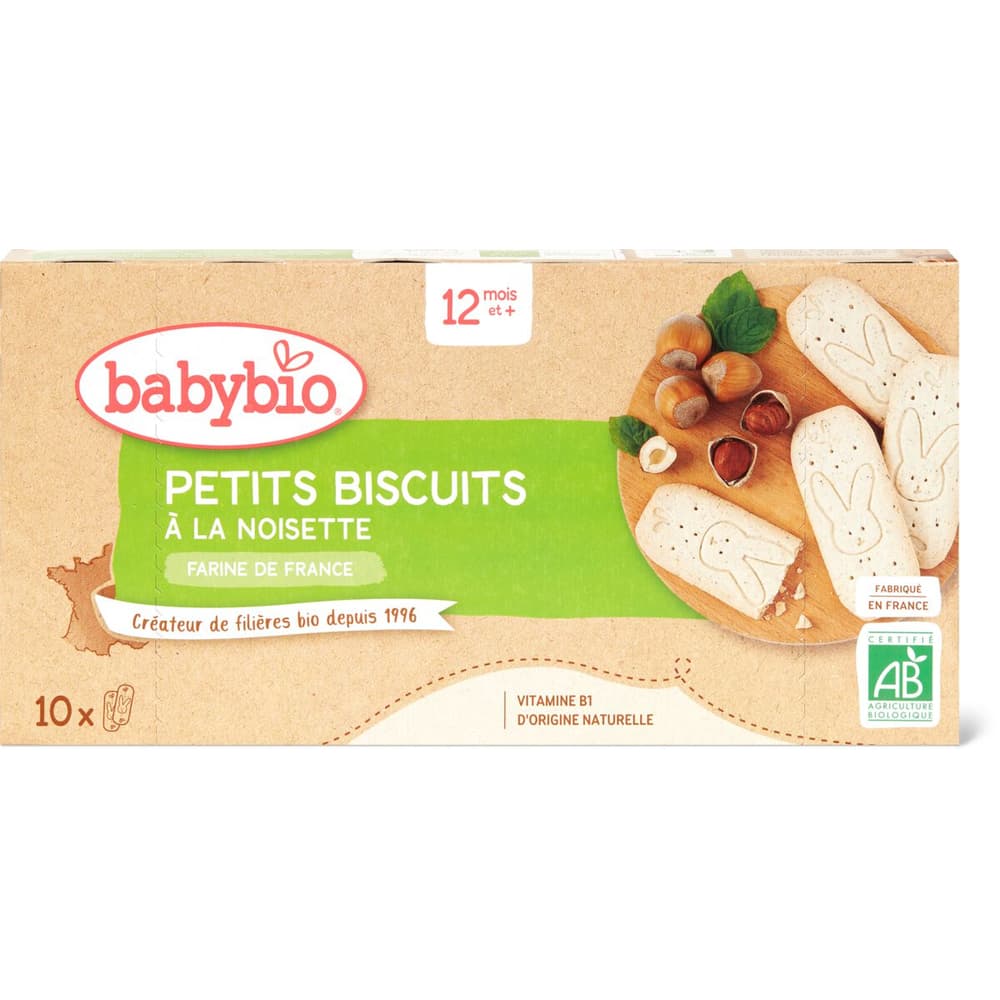 Babybio · Small biscuits with hazelnut · From 12 months • Migros