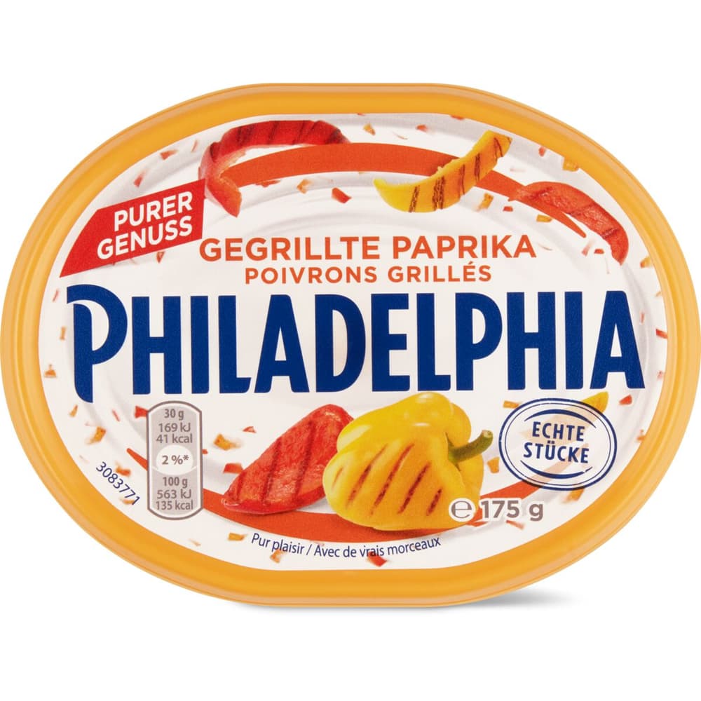 Philadelphia · Fromage frais · Poivrons grillés • Migros