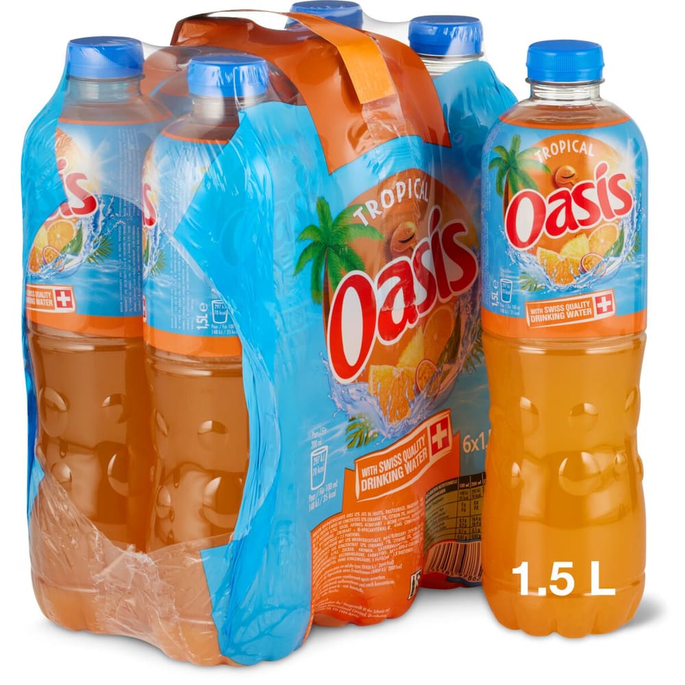 Oasis · Fruity drink · Tropical • Migros
