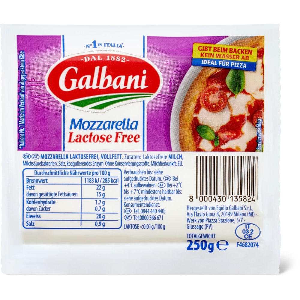 Galbani · Mozzarella · Laktosefrei • Migros Online