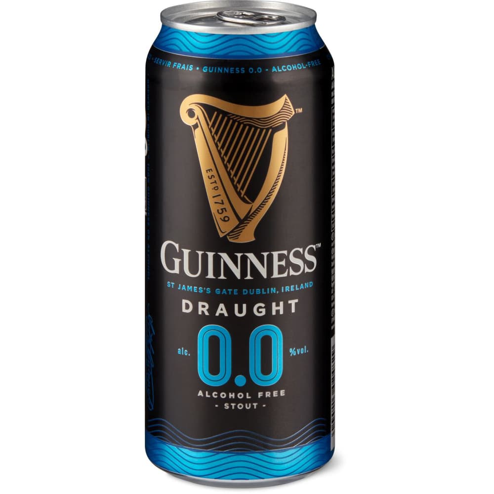 Guinness Draught 0.0% · Bière noire · sans alcool • Migros