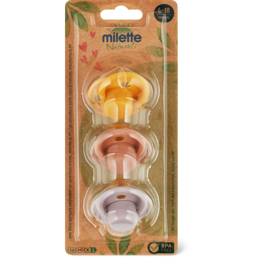 Kaufen Milette Baby Care · Nuggi · Naturals - Pastelle - Ohne BPA - 6 ...