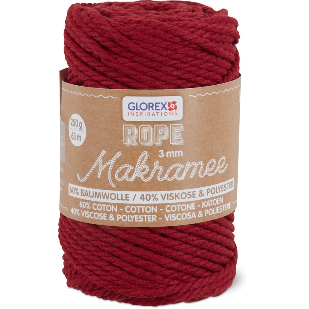Macramé rope 3m bordeaux • Migros