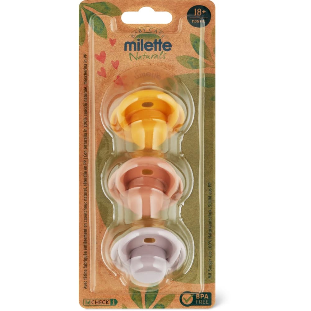 Buy Milette Baby Care · Pacifier · Naturals - Pastelle - BPA free - +16 ...