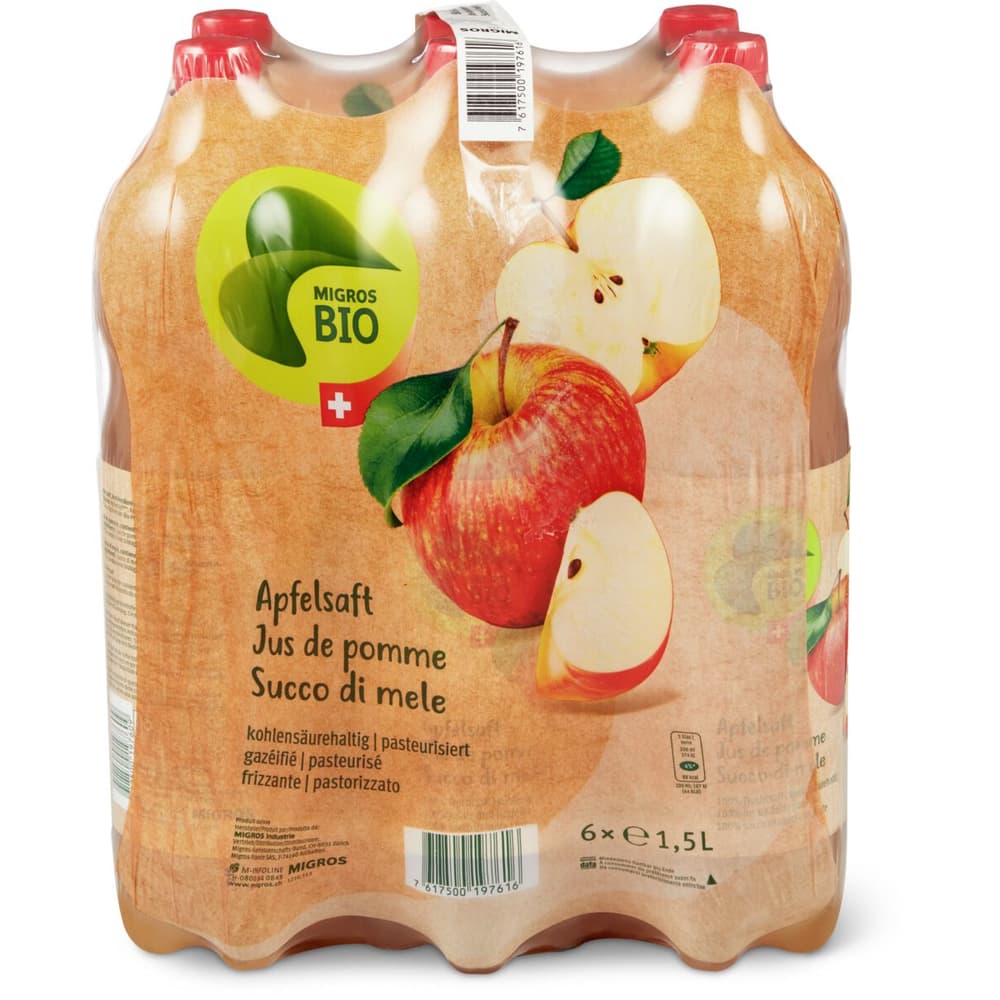 Migros Bio · Apfelsaft · Kohlensäurehaltig • Migros