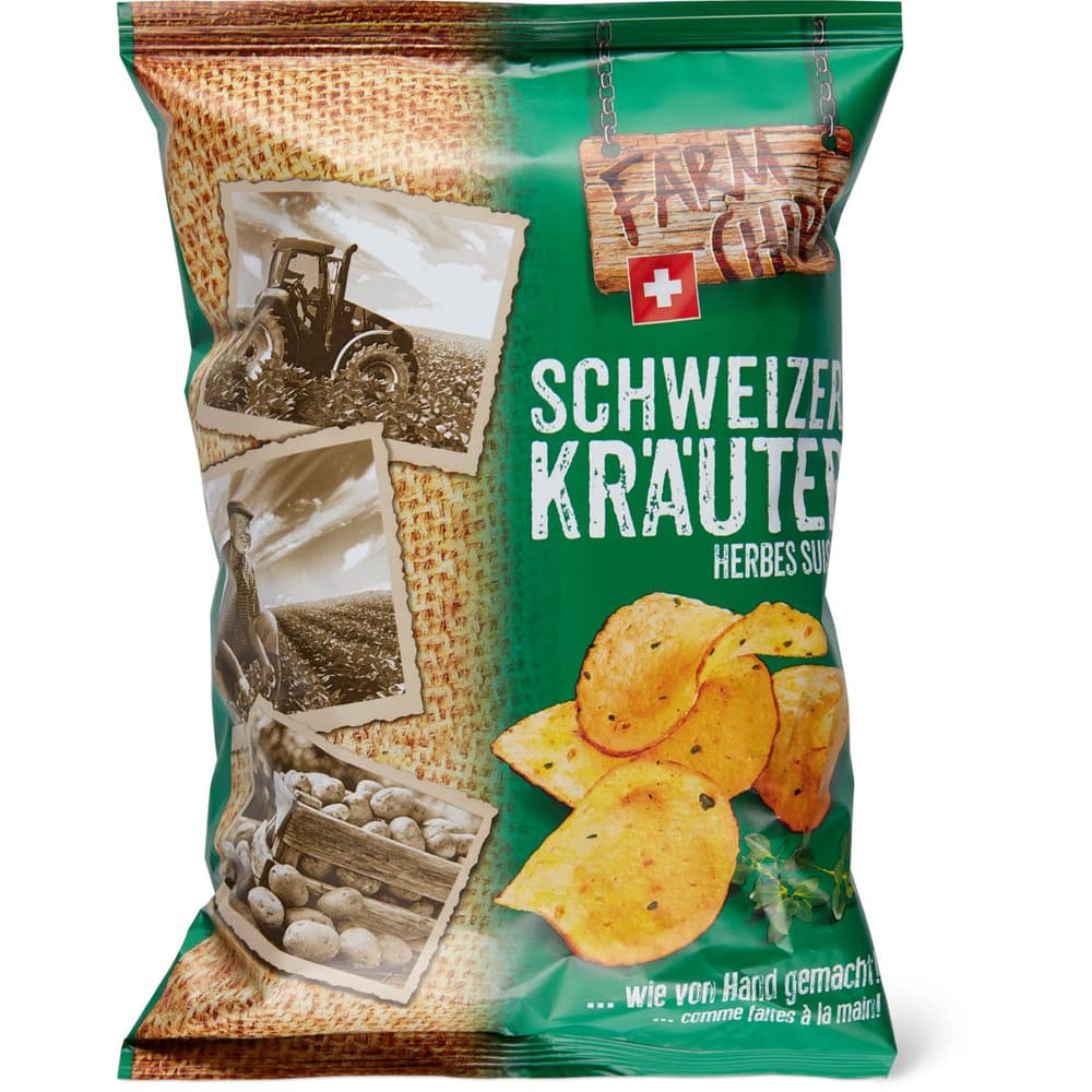 Farm Chips · Chips · aux herbes suisses • Migros