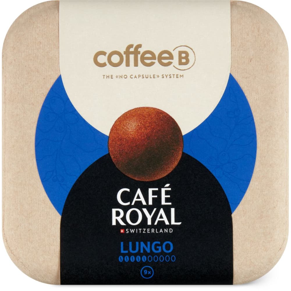 CoffeeB By Café Royal · coffee balls · Lungo. Intensity: 5/10 • Migros