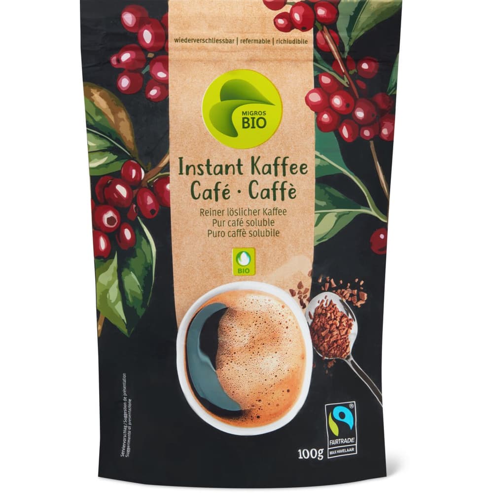 Migros Bio Fairtrade · Löslicher Kaffee • Migros