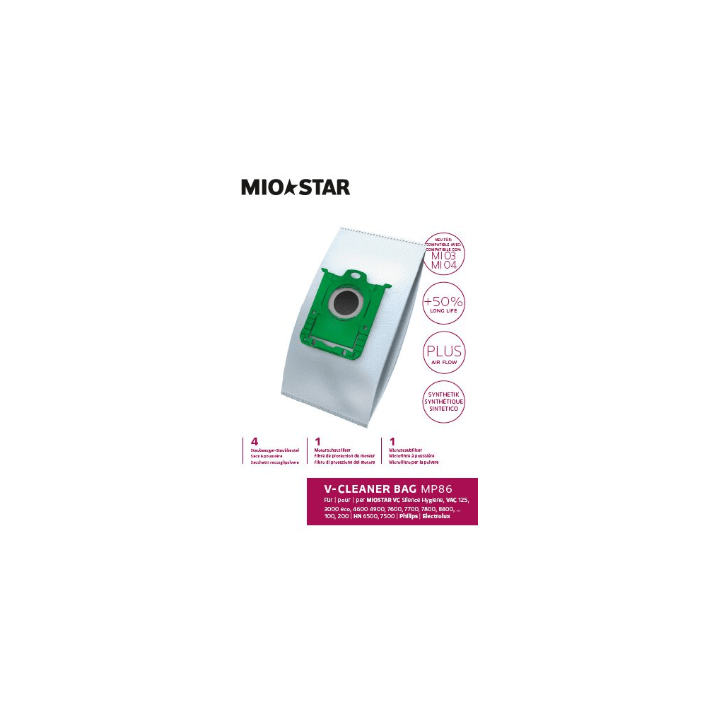 Mio Star · Vacuum cleaner dust bag · MP 86 • Migros